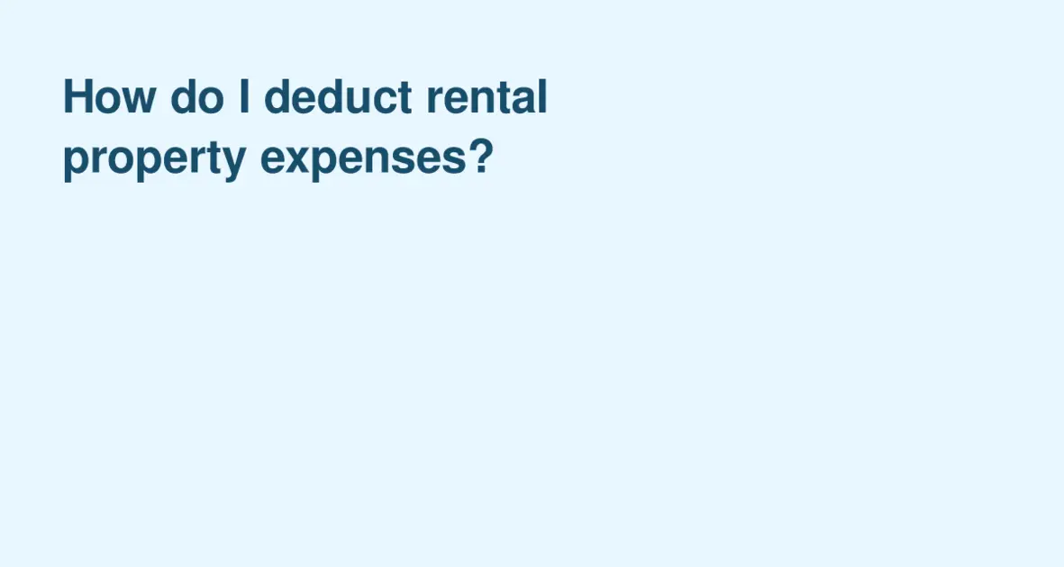 New Apartments | How do I deduct rental property expenses?