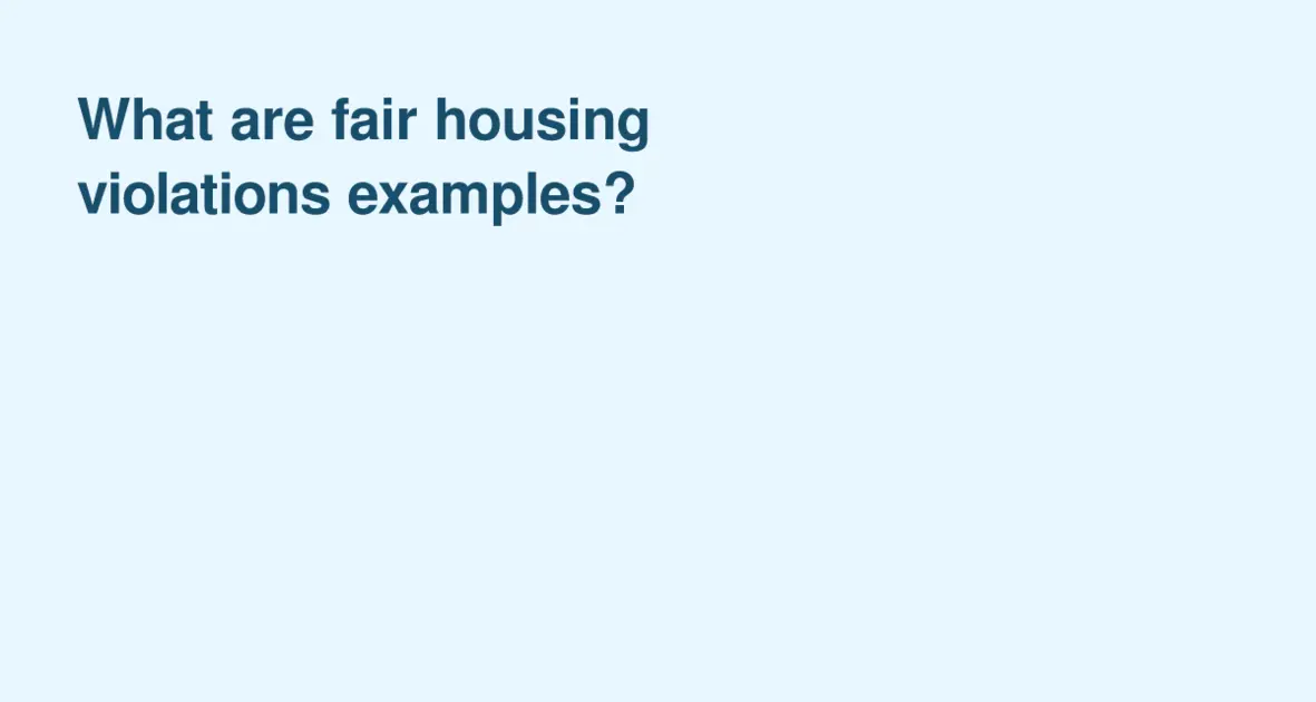 New Apartments | What are fair housing violations examples?